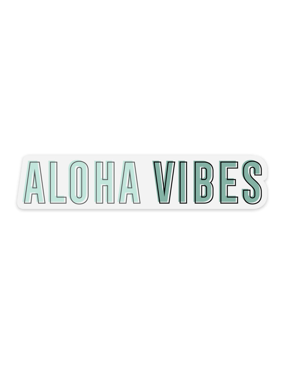 Teal Aloha Vibes Outline - Sticker – Love Fitness Apparel